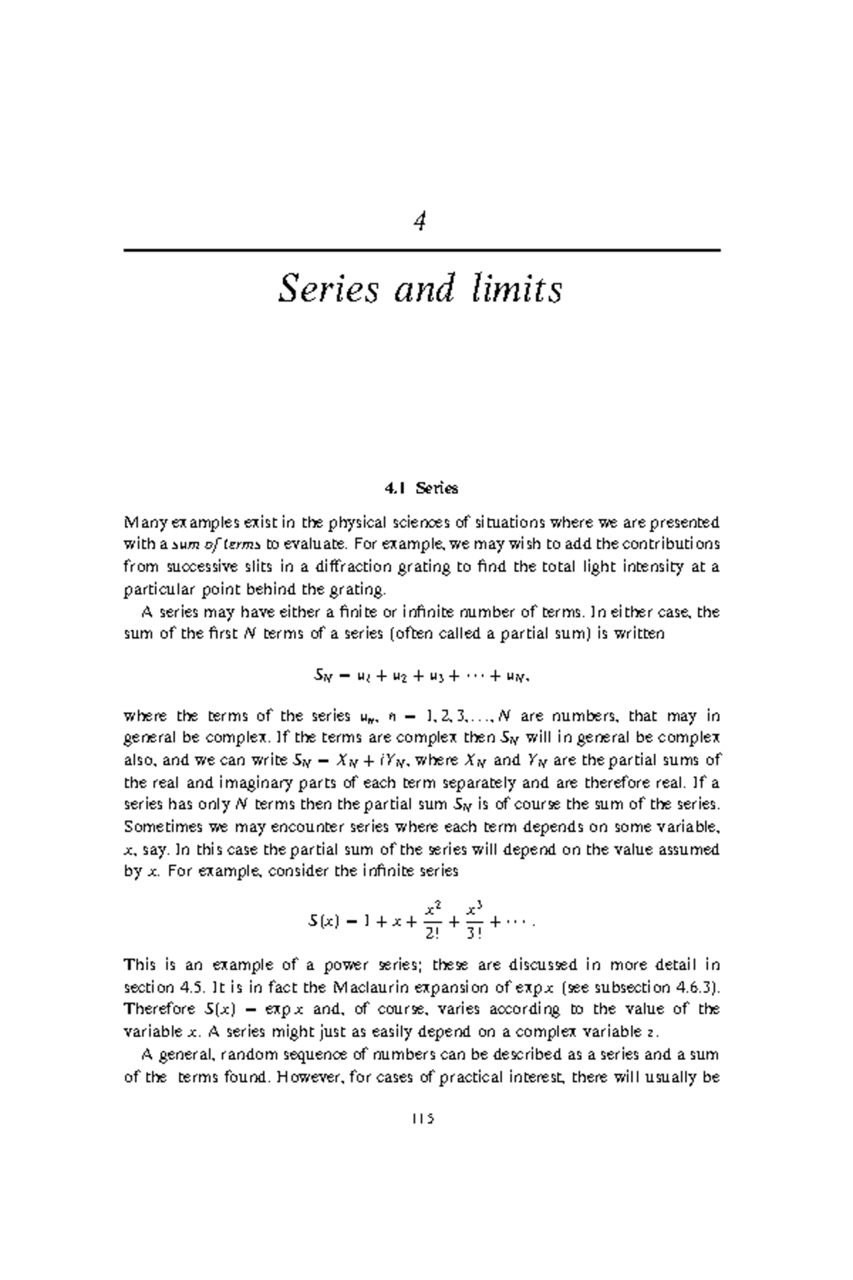 Physics Engineering (10) - 4 Series and limits 4 Series Many examples ...