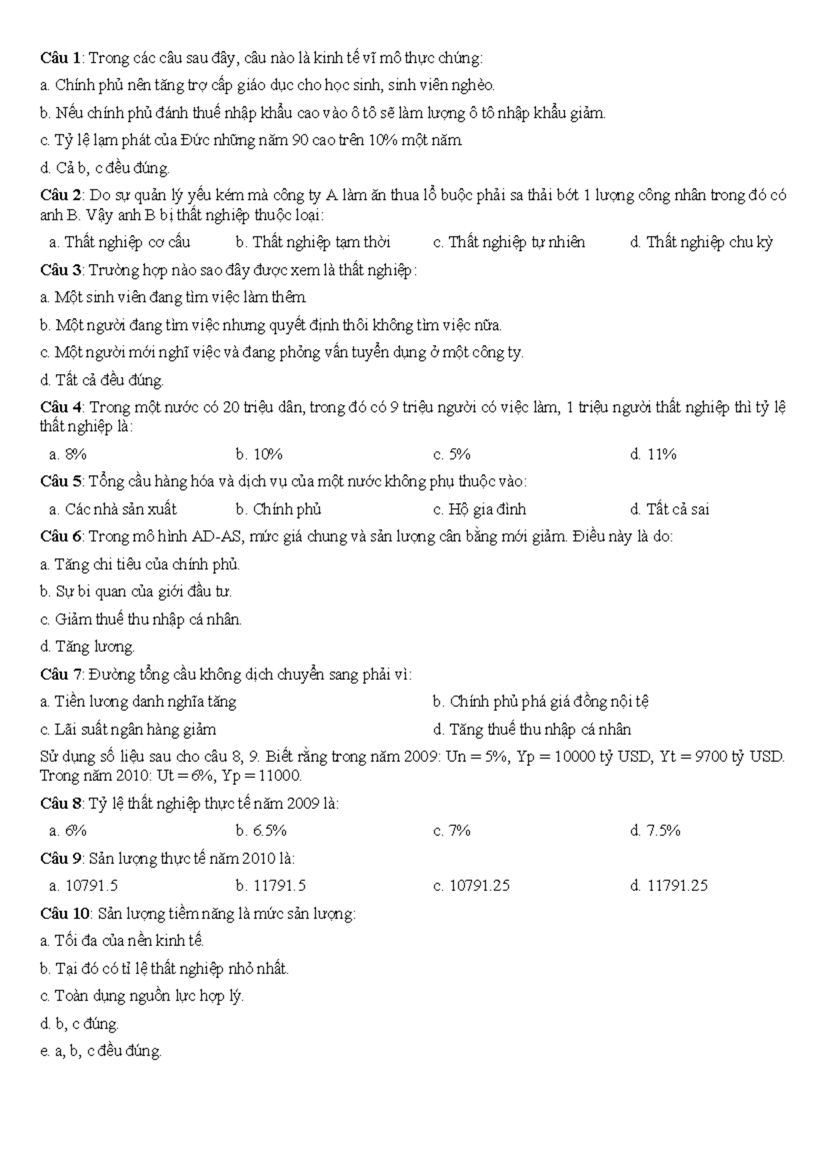 [123doc] - trac-nghiem-kinh-te-vi-mo-chuong-1-2 kinh tế vi mô - Kinh Tế Vĩ Mô 1 - NEU - Studocu