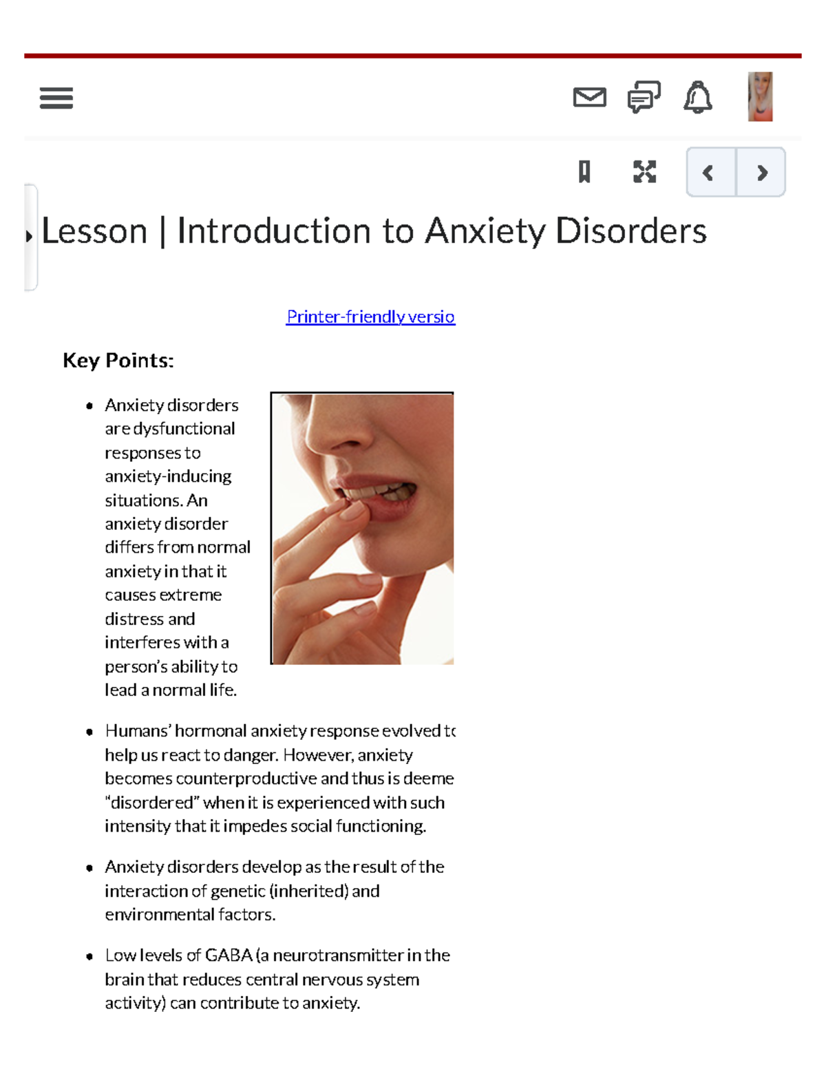 Lesson Introduction to Anxiety Disorders - 23 - PSY 2217 - Sinclair ...