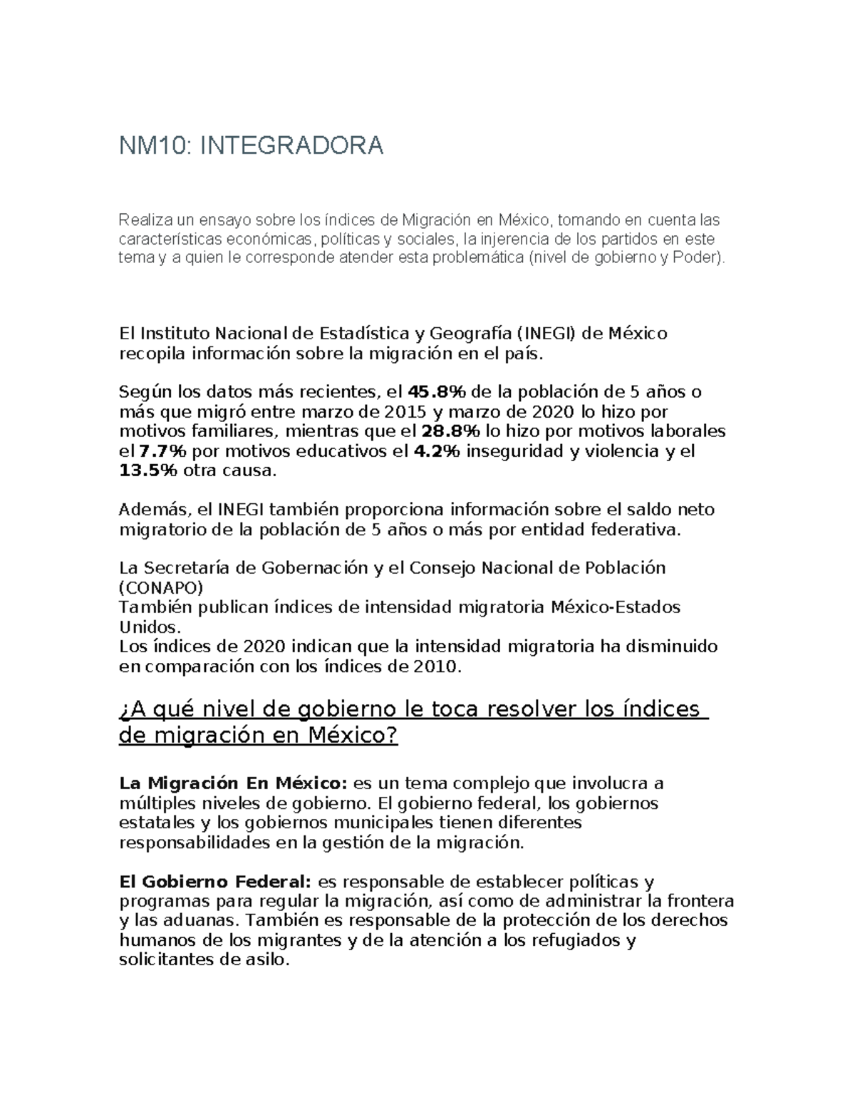 NM10 Integradora - contiene las formas y es una guia para poder estudiar - NM10: INTEGRADORA ...