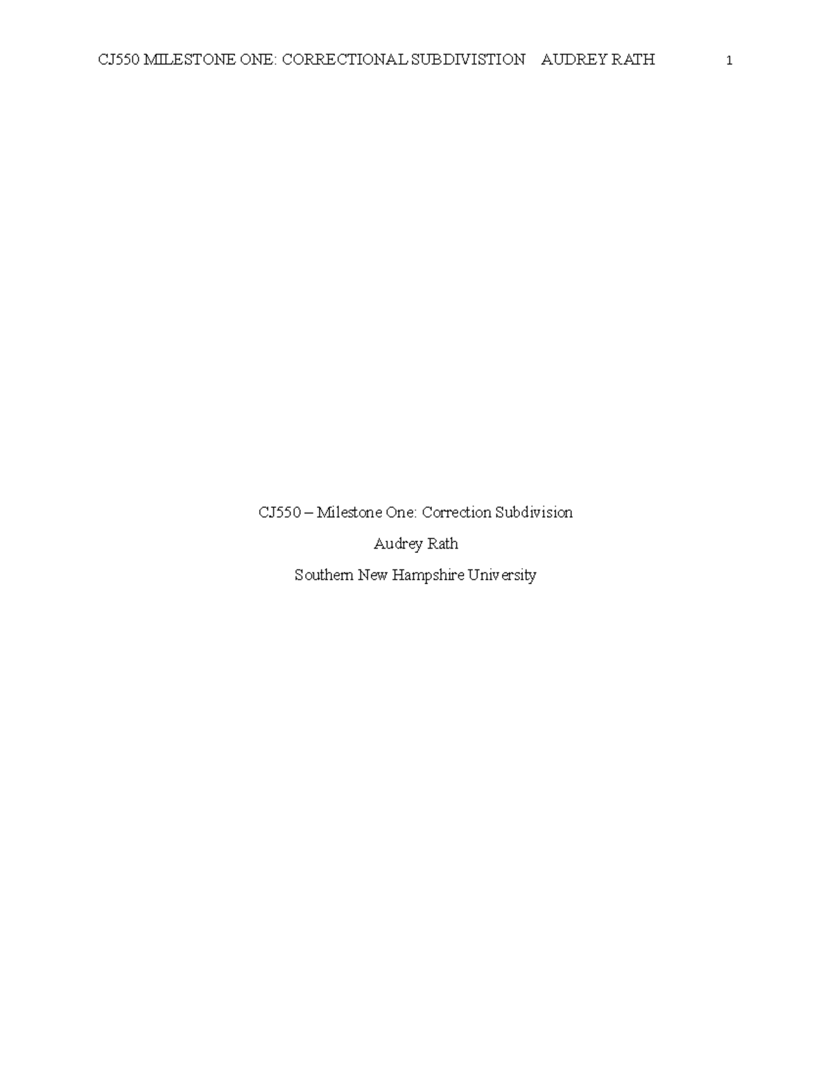 CJ550 milestone one corrections - CJ550 – Milestone One: Correction ...