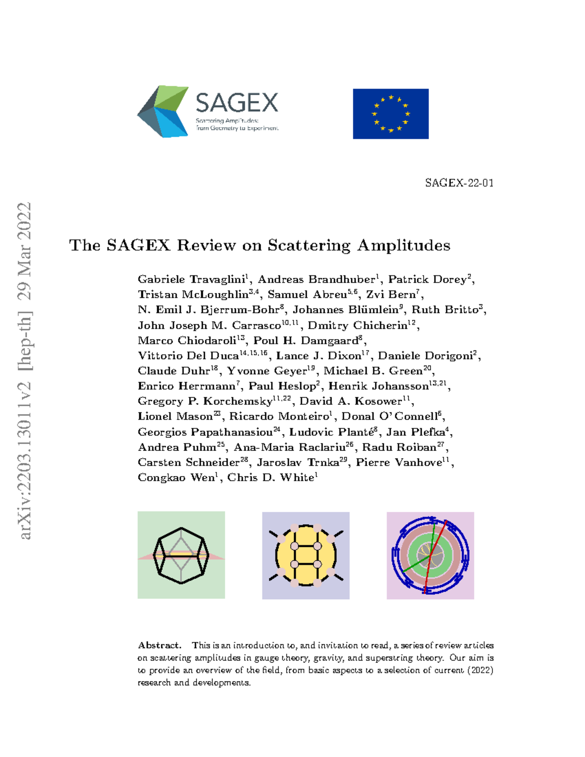 Sagex 2203 - SGEX - SAGEX-22- The SAGEX Review on Scattering Amplitudes ...