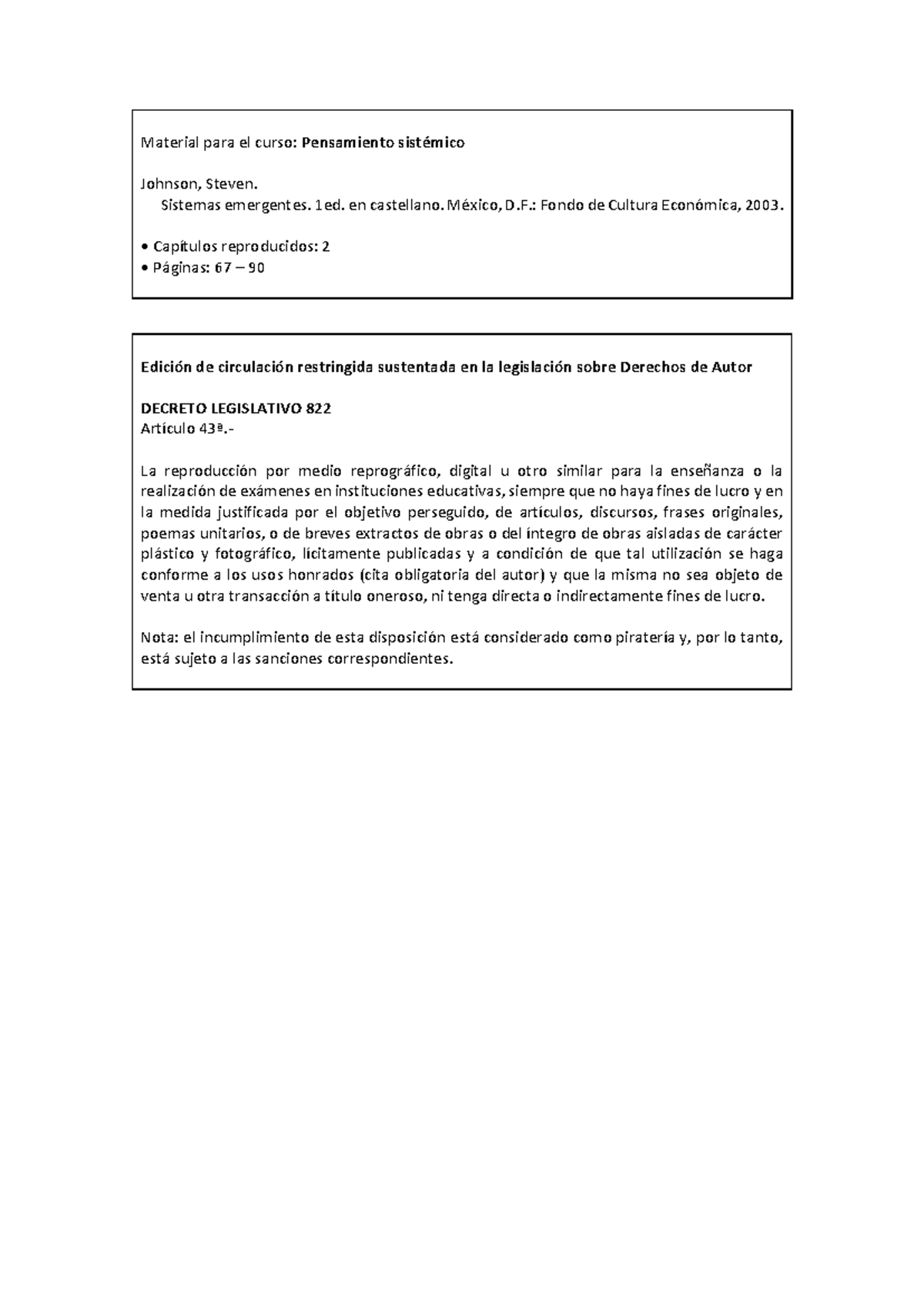 C2 - Sistemas emergentes - Steven Johnson - Material para el curso ...