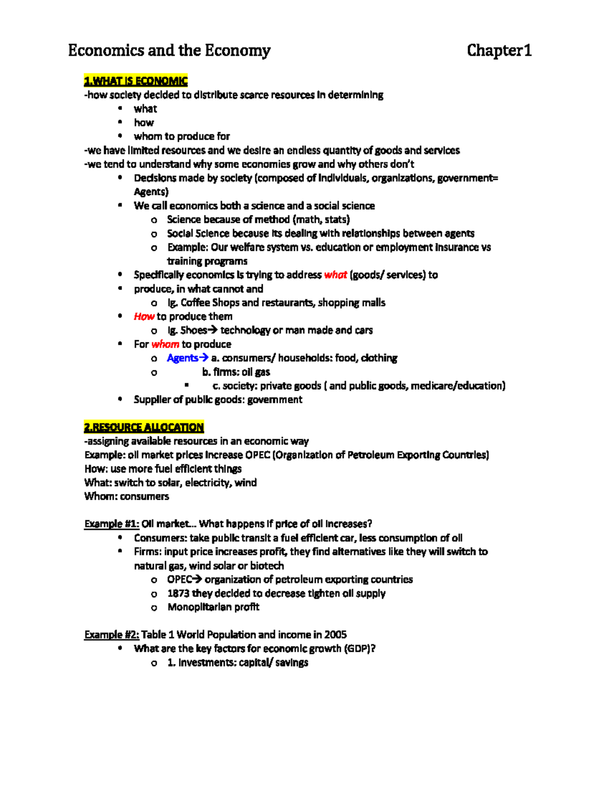 ECON201-Full Notes - ECON 201 - Studocu