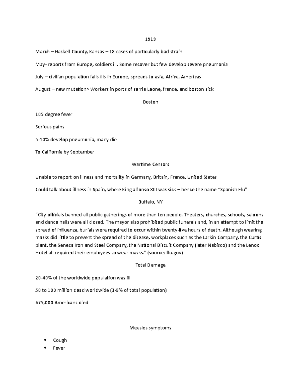 Scientific inquiry notes - 1919 March – Haskell County, Kansas – 18 ...