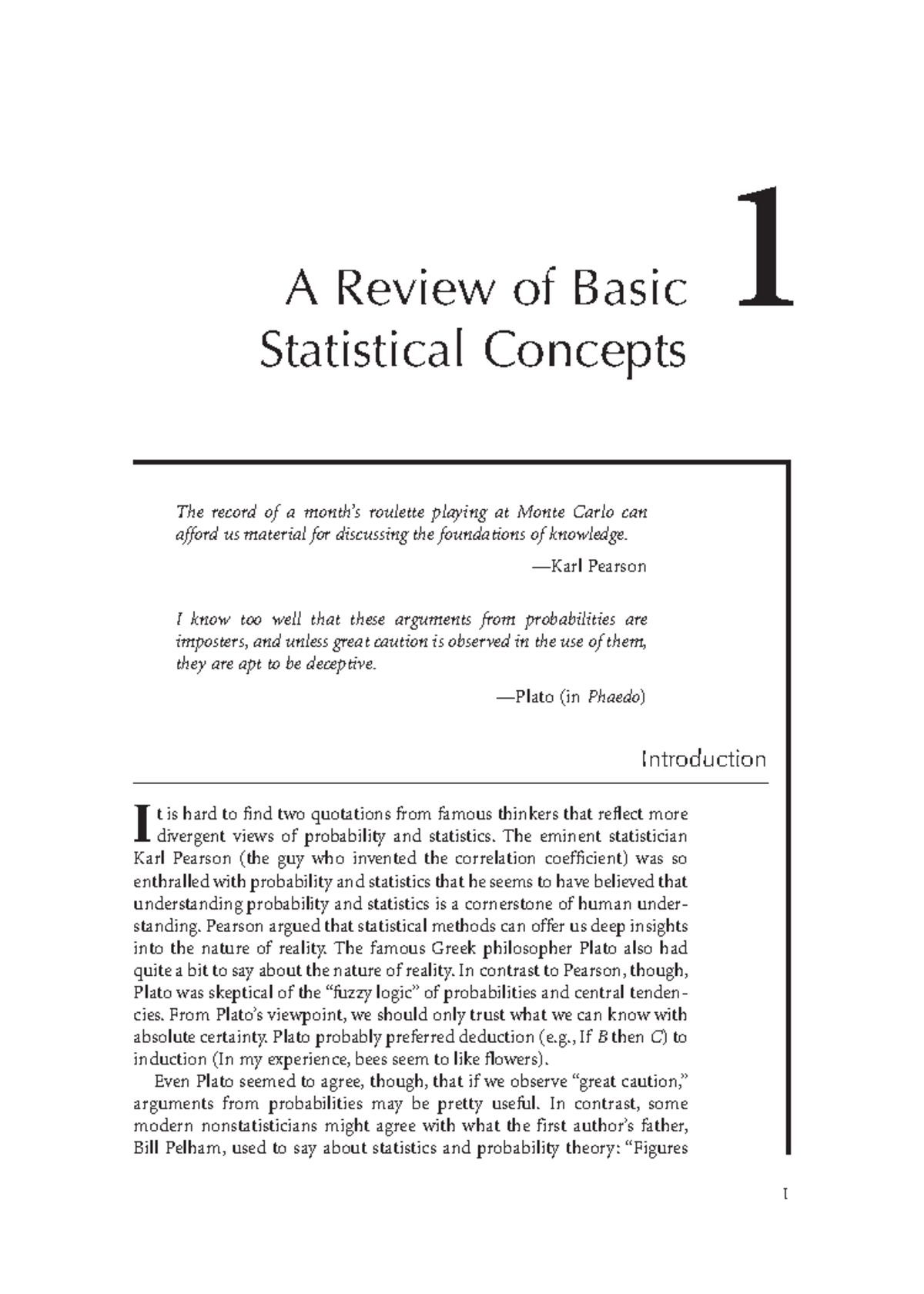 49259 ch 1 - So interesting - 1. A Review of Basic 1 Statistical ...