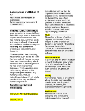 What is Art- Introduction - What is Art: Introduction SEMESTER 02 ...