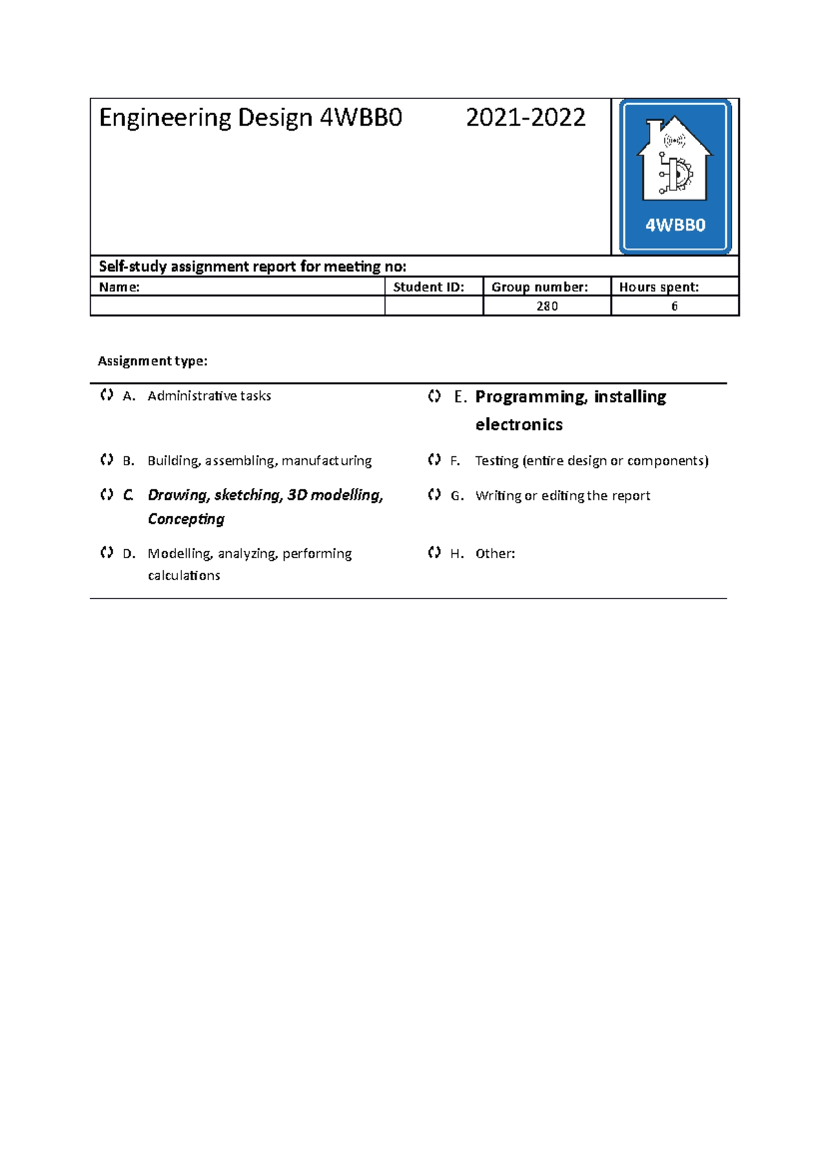 SSA report 07 Final - 7th SSA - Engineering Design 4WBB0 2021- Self ...