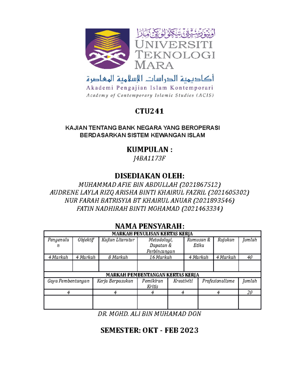 BANK Negara J4BA1173F - one of the most usefull material for students ...