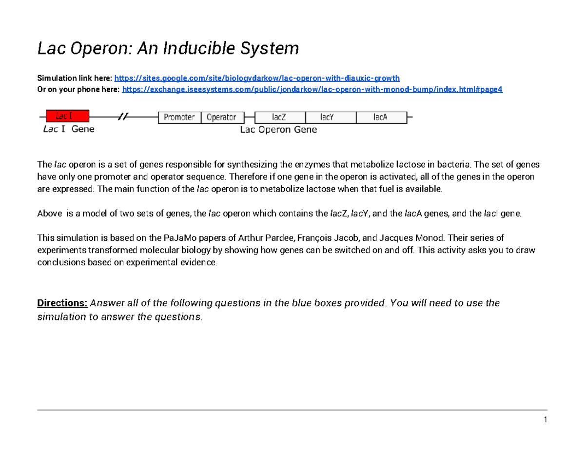 Anthony Guardado - ~Online Lac Operon Simulation - Lac Operon: An ...
