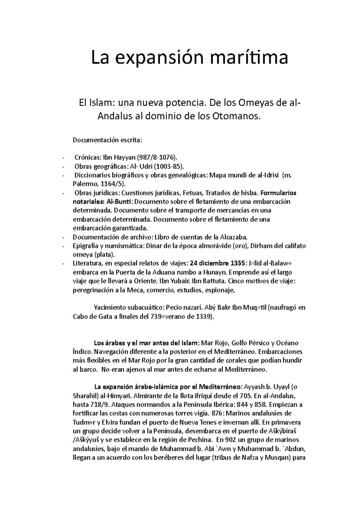 La expansión marítima. Máster en Arqueología Náutica y Subacuática de ...