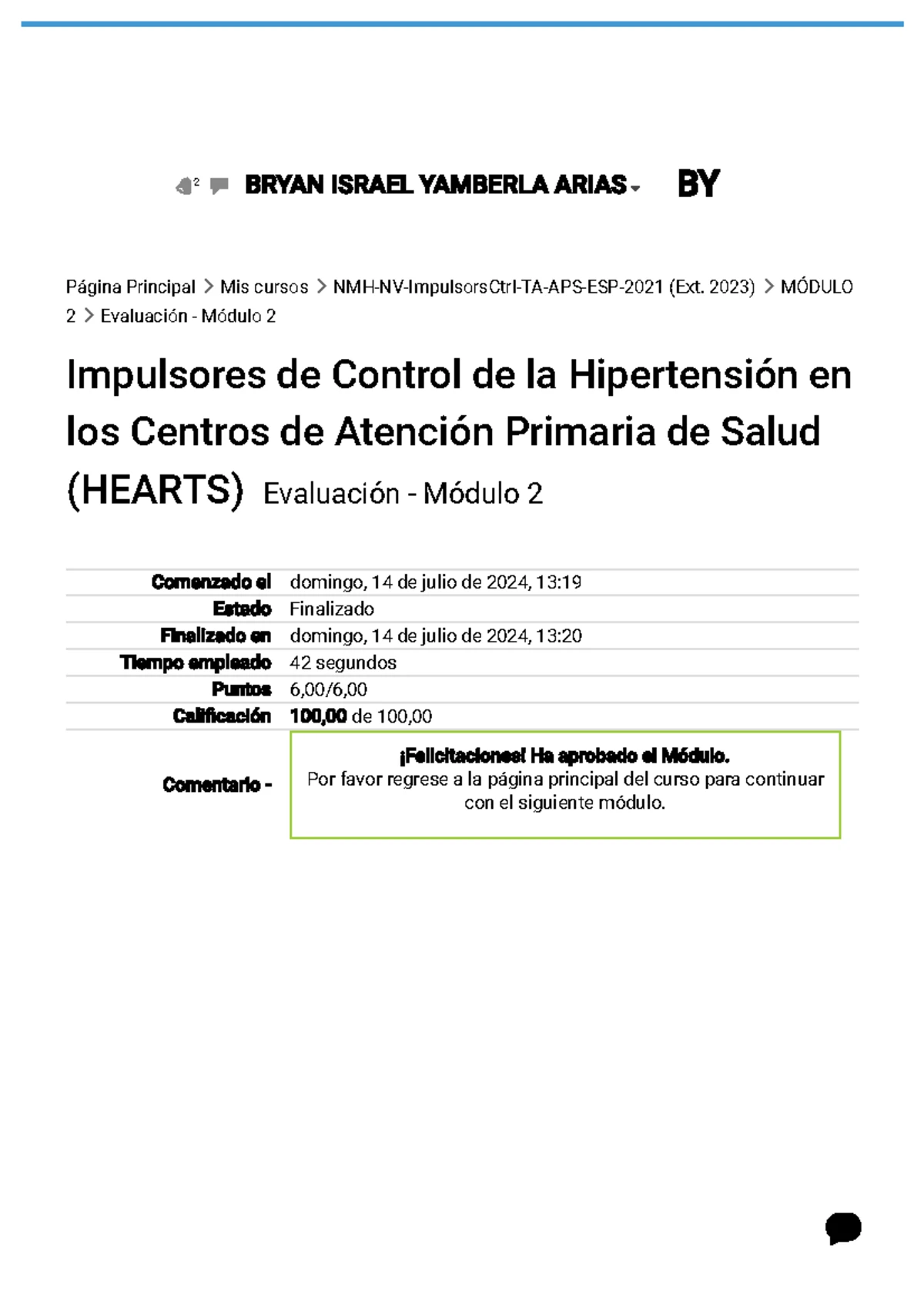 Modulo 1 Impulsores de Control de la Hipertensión en los Centros de Atención Primaria (HEARTS ...