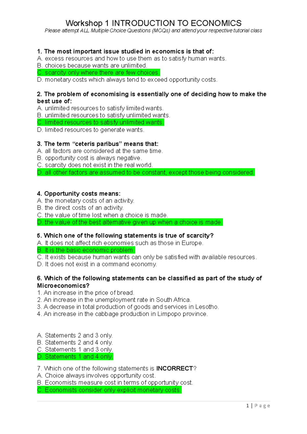 Workshop 1 - Copy - solutions to tutorial one of introduction to ...
