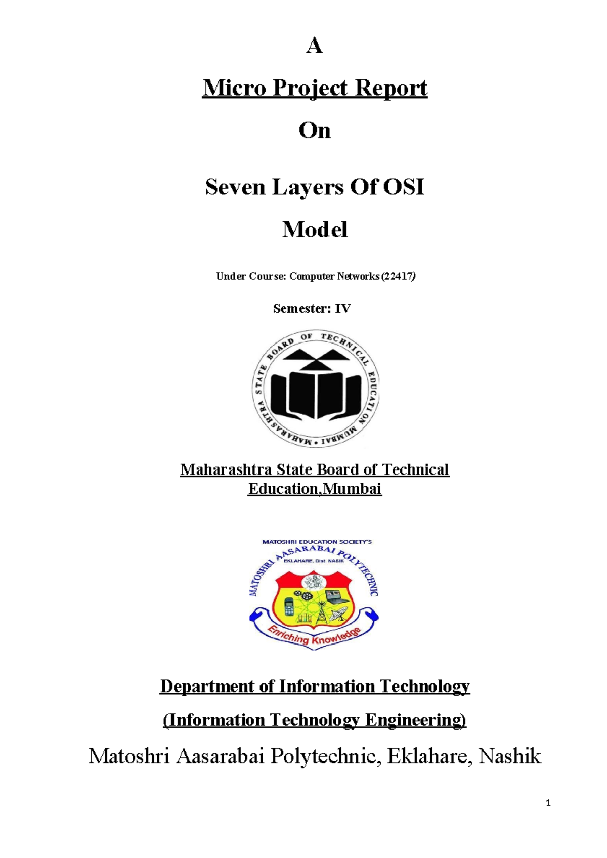 Cn EMicro - It is a microproject - A Micro Project Report On Seven ...