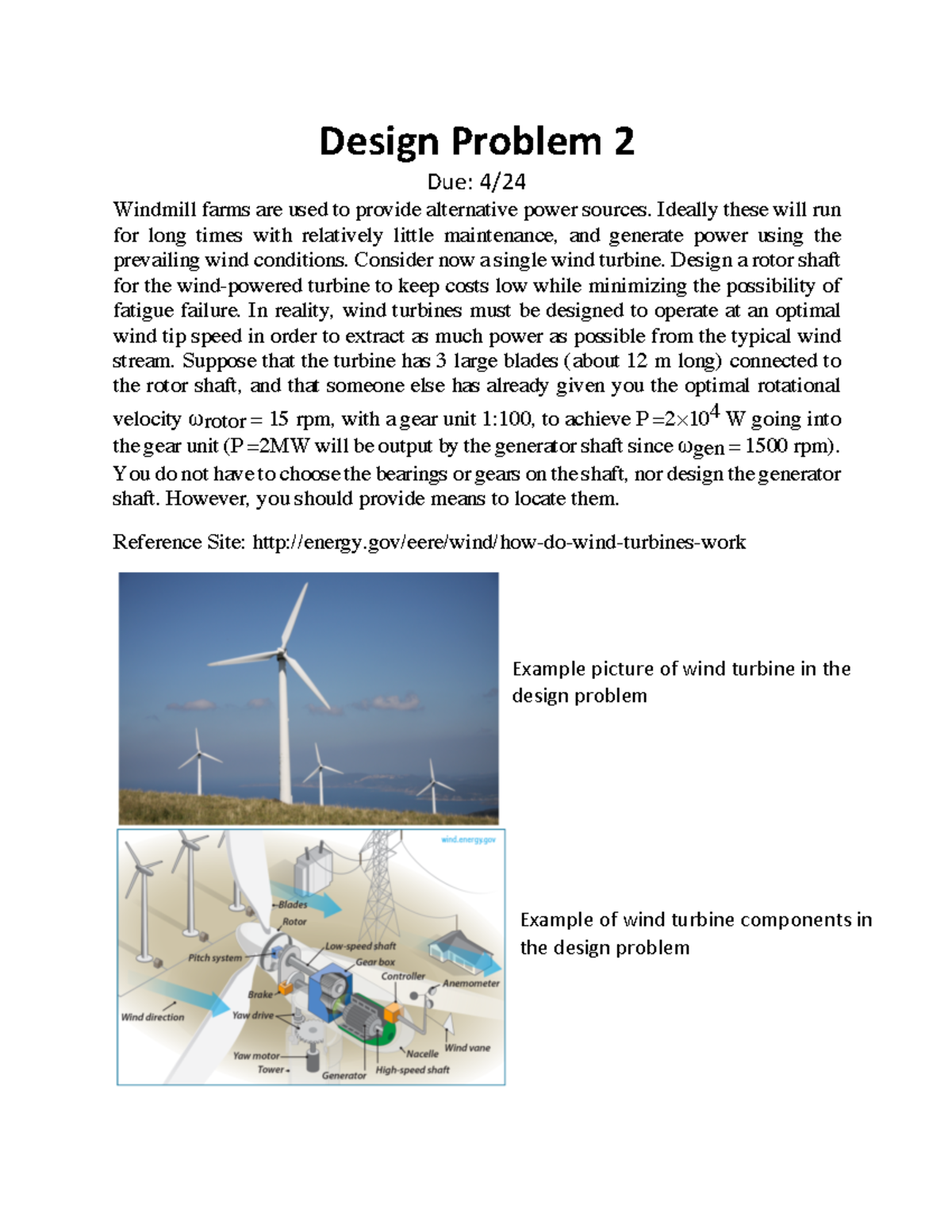 Design Problem 2 Warning Tt Undefined Function 32 Design Problem 2 Due 4 Windmill Farms