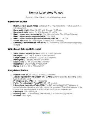 Nurseslabs Normal Lab Values 1 - Deprecated API usage: The SVG back-end ...