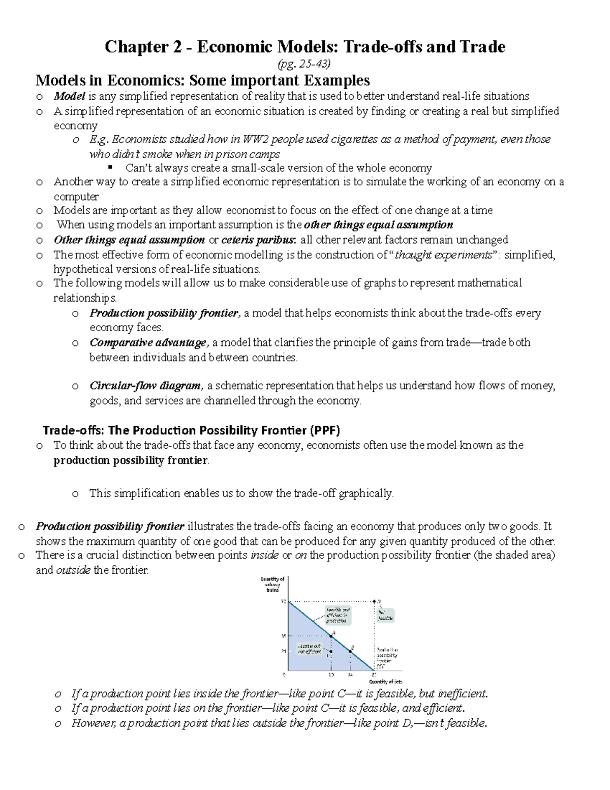Chapter 2 - Economic Models - Chapter 2 - Economic Models: Trade-offs ...