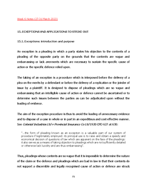 Botes EJ 2015 - Civil procedure - I nsurable interest as a requirement ...