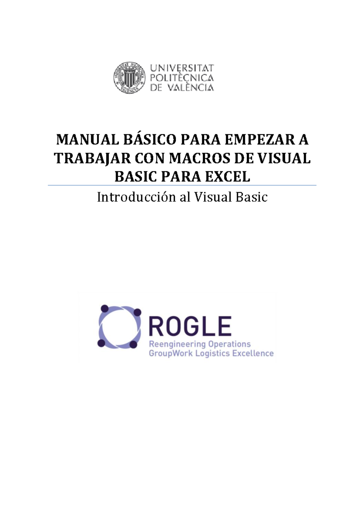 Macros Visual Basica PARA Macros - MANUAL B¡SICO PARA EMPEZAR A TRABAJAR CON MACROS DE VISUAL ...