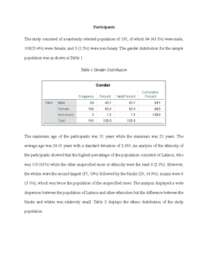 Gef - Tutorials for the course - I have chosen the score for extraversion as the DV Descriptive ...