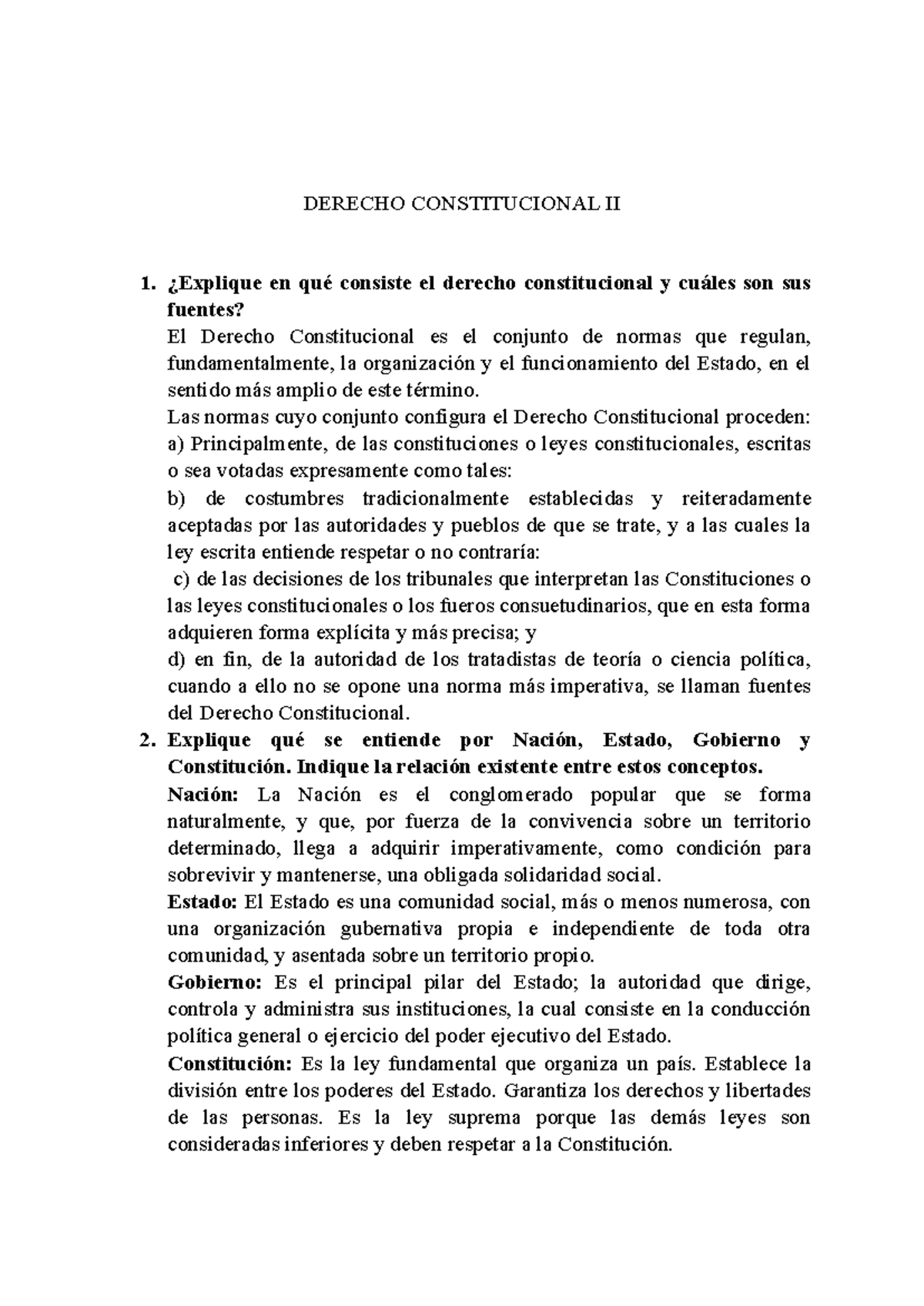 Derecho Constituciona - Las normas cuyo conjunto configura el Derecho ...
