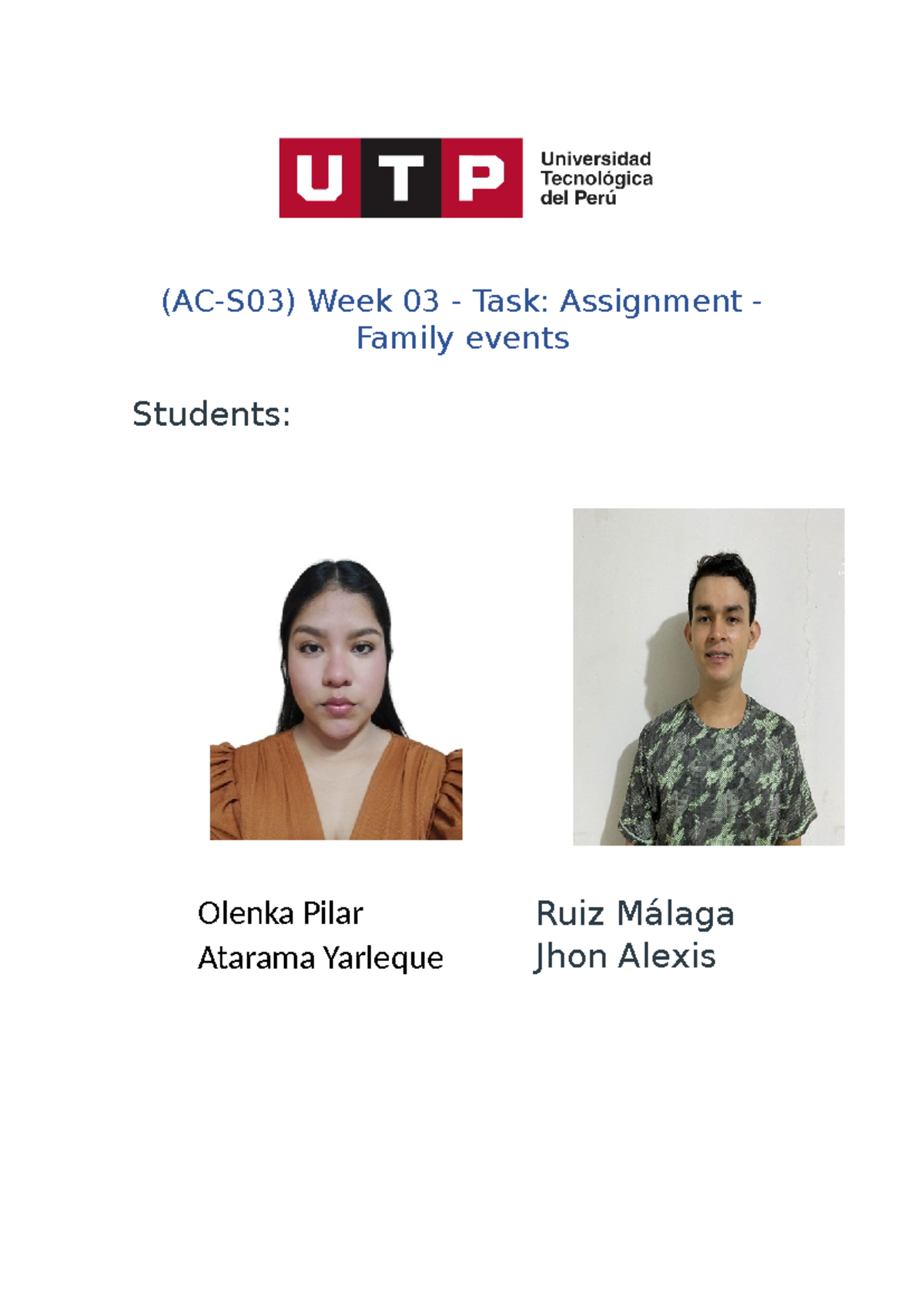 (AC-S04) Week Assignment - School life - Redacción de textos - (AC-S03 ...