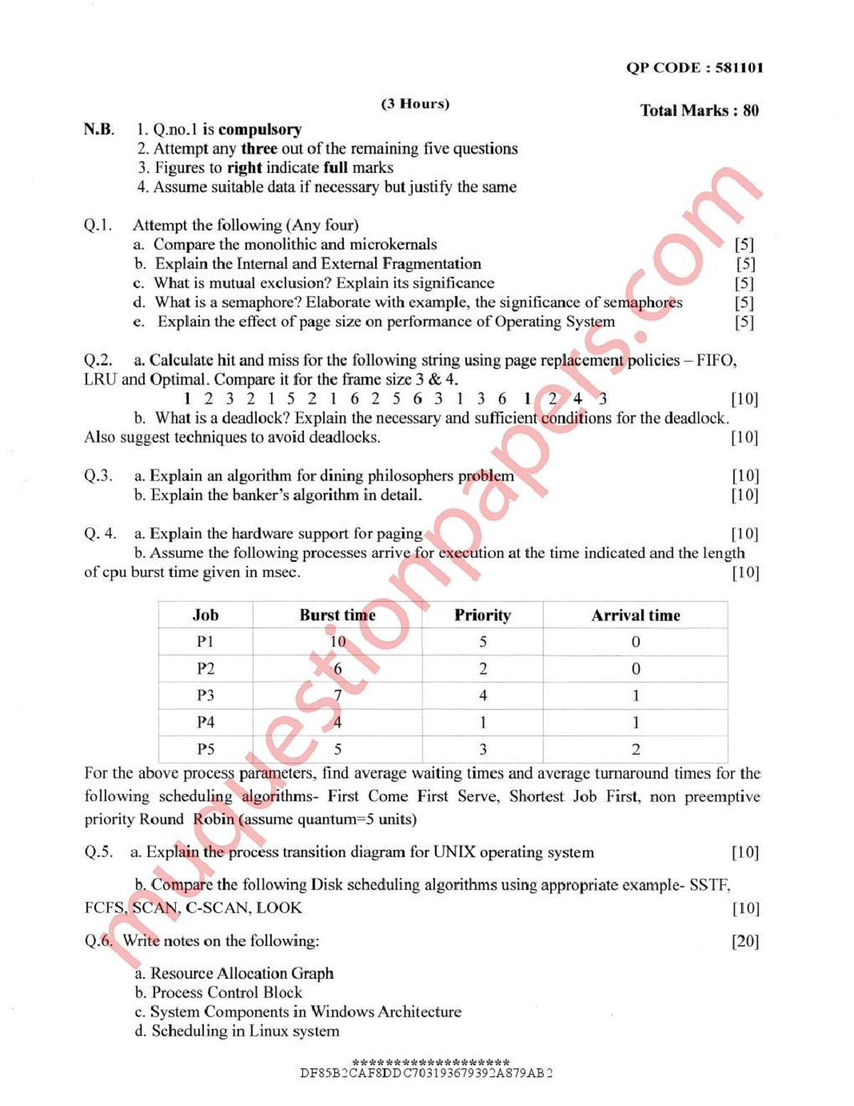 TE-Comps SEM5 OS MAY17 - Computer Science –III - Studocu