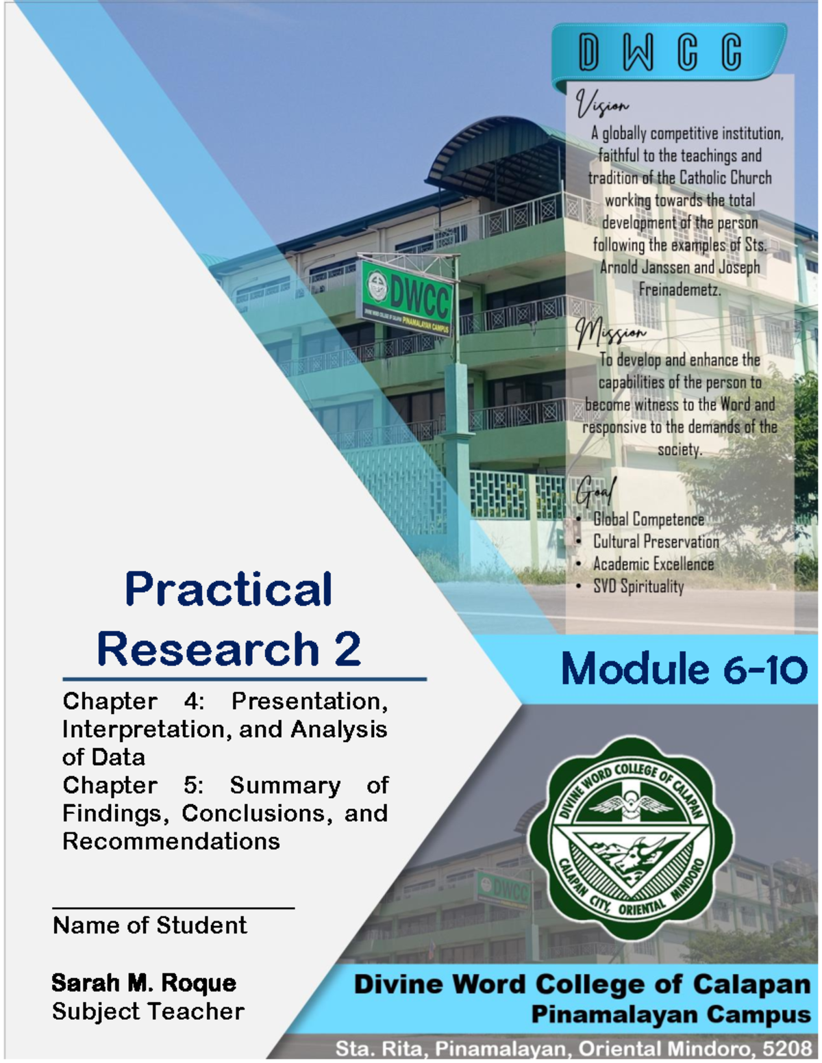 1-PRAC Research- 3rd aaeb664b3aeb656dc7b9c8c0ac46b849 - Practical Research 2 Module 6 - 10 ...