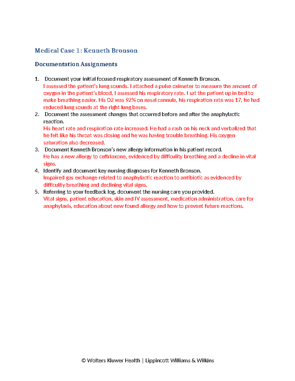 422 vsim 10 - vsim - Medical Case 1: Kenneth Bronson Documentation ...