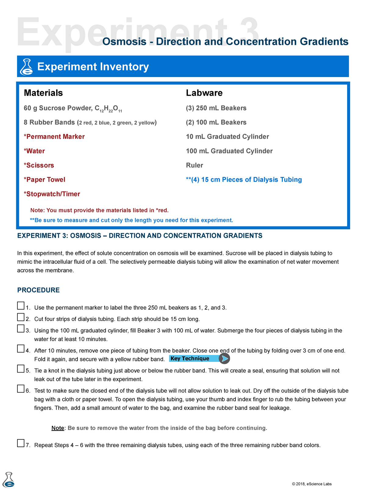 GB 1713 L06 Exp3 Osmosis Conc Grad - Experiment 3Osmosis - Direction ...