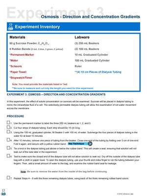 GB 1713 L06 Exp1 Diffusion Gel - Experiment 1 Diffusion Through Gelatin ...