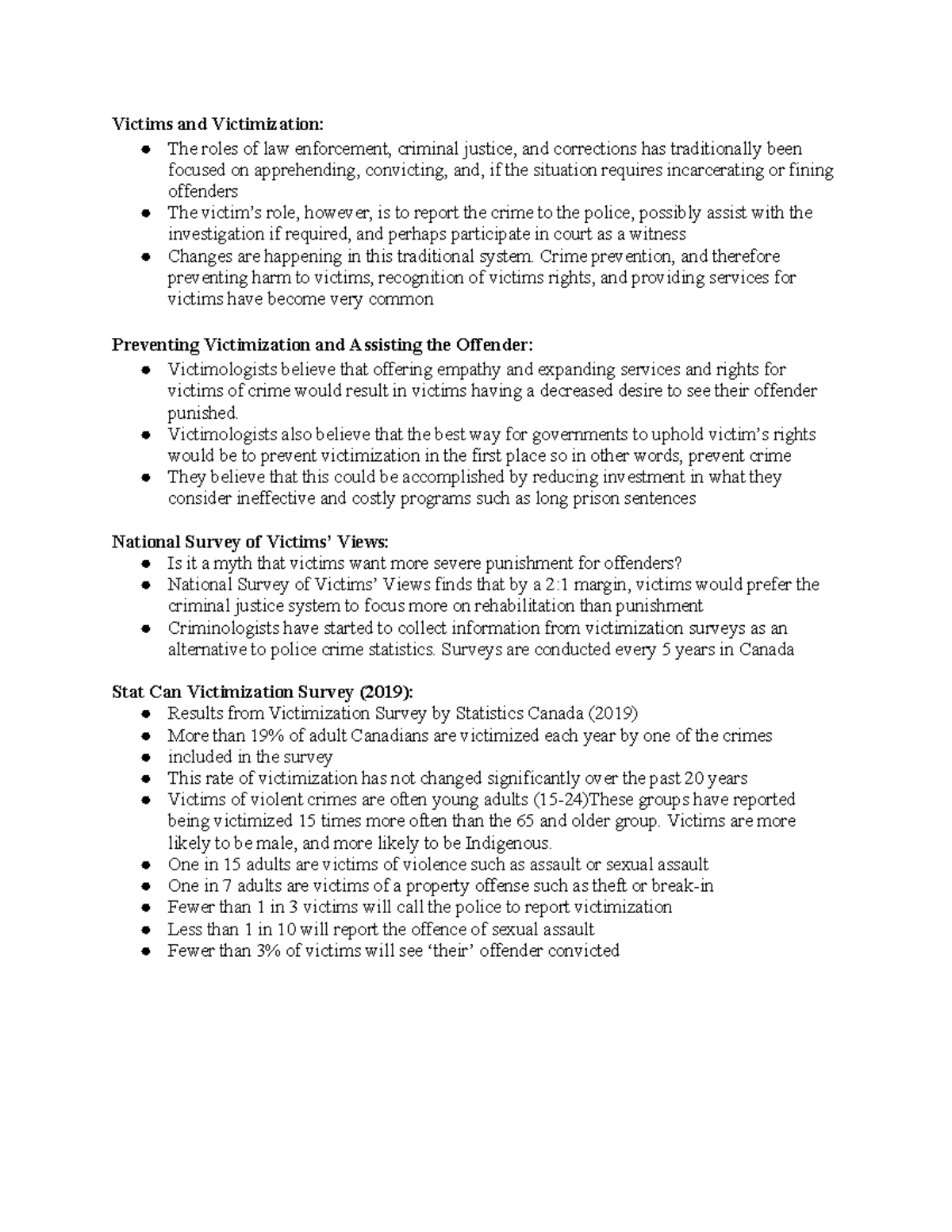 Victims and Victimization - Crime prevention, and therefore preventing ...