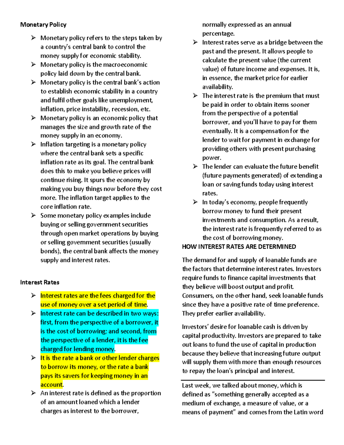 Monetary Policy - Monetary policy is the macroeconomic policy laid down ...