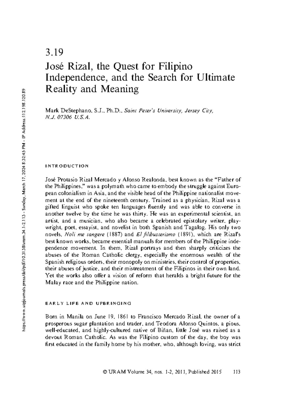 Destephano 2018 jose rizal the quest for filipino independence and the ...