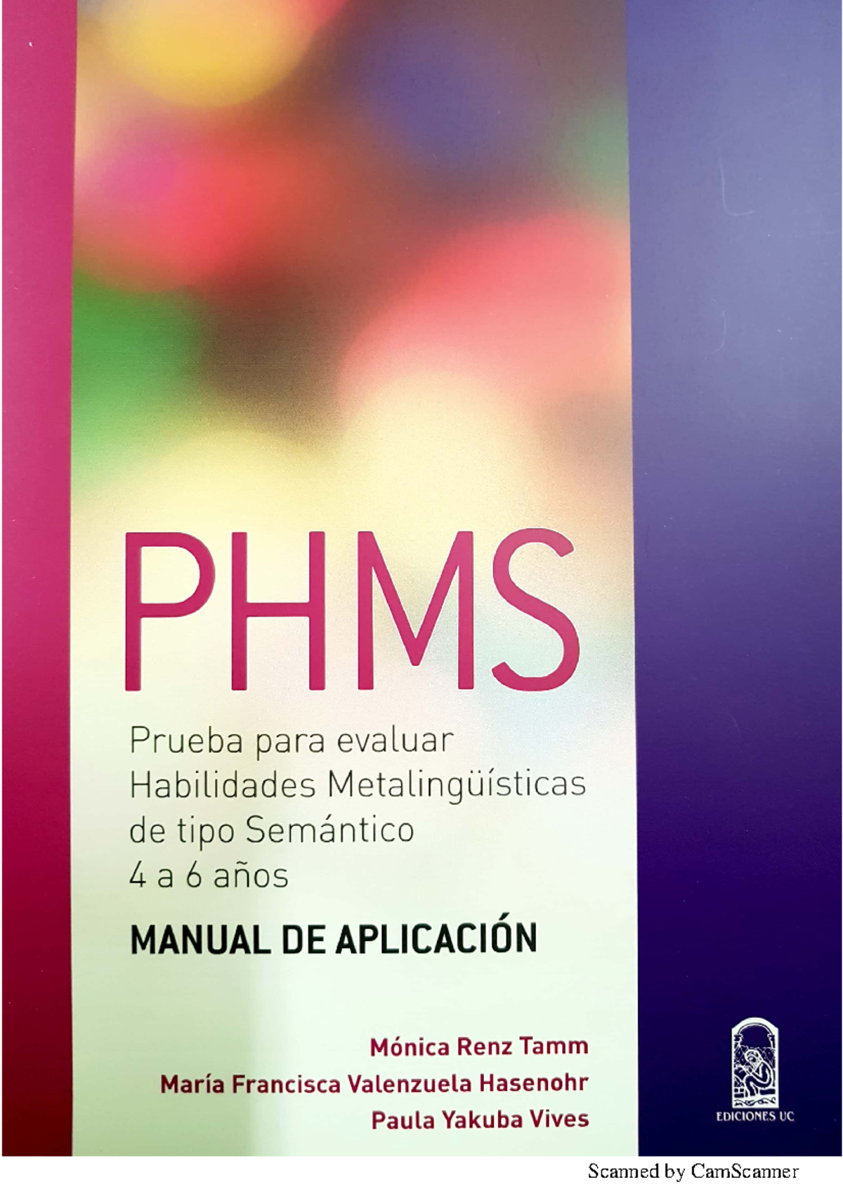 Copia de PHMS manual semantico - PHMS Prueba para evaluar Habilidades ...