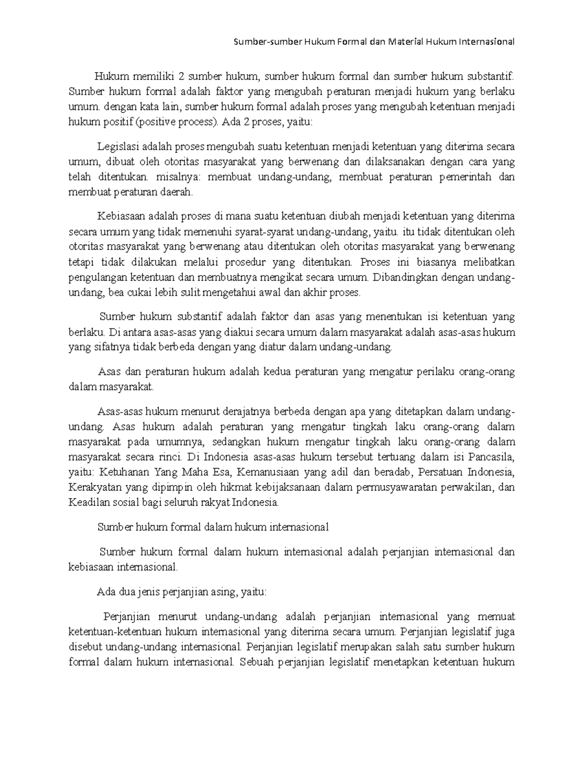 Sumber-sumber Hukum Formal dan Material Hukum Internasional - Sumber ...