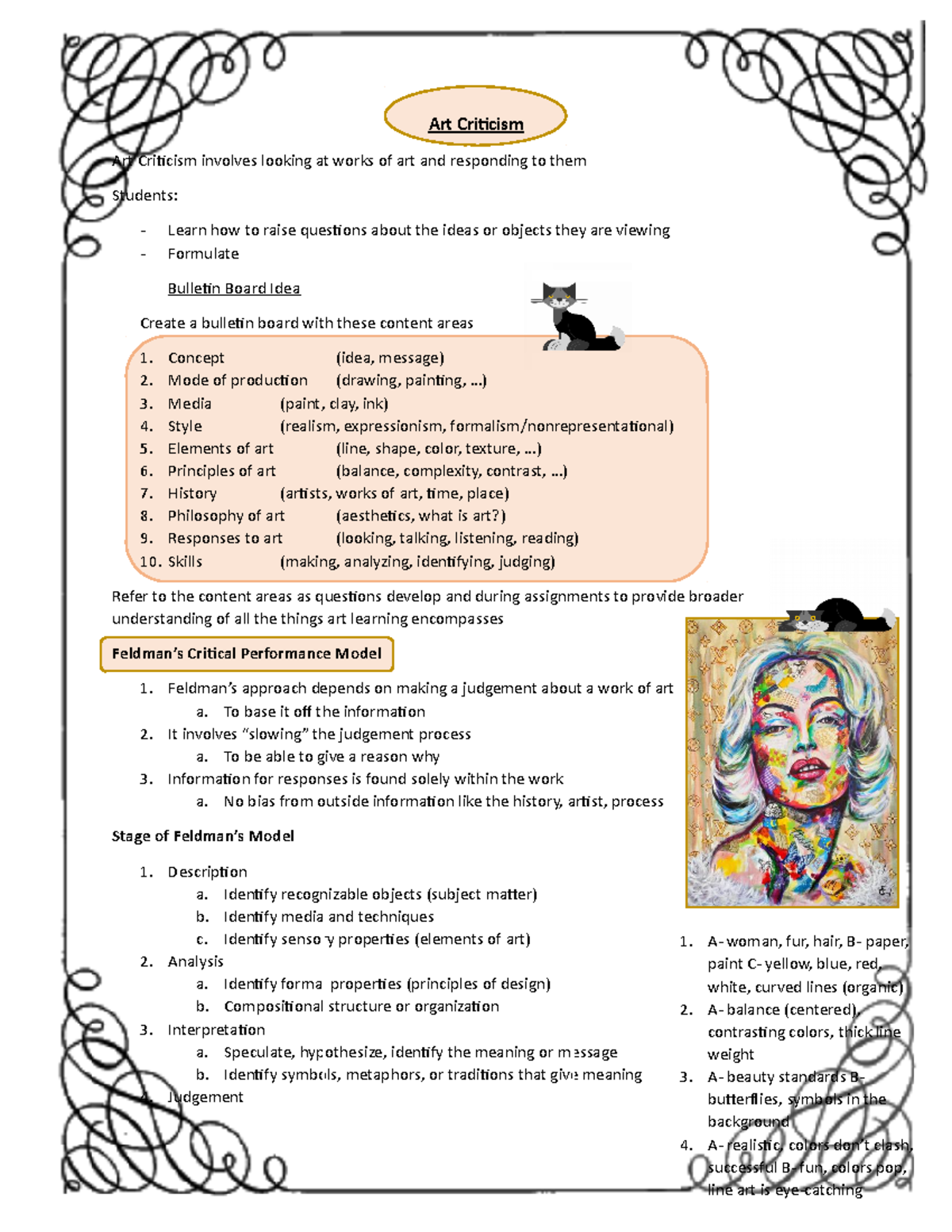 Art Criticism Notes - Dr,. Bob Fall 2022 Semester - Art Criticism Art ...