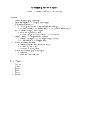 Application Development and Emerging Technologies - Application ...