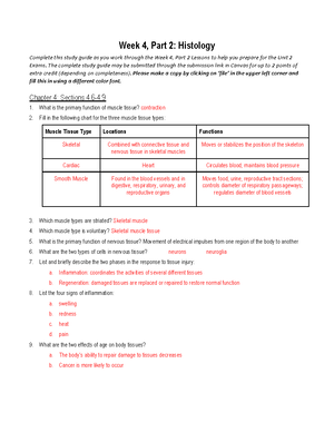 Week 2 Study Guide - Week 2, Part 1: Chemistry Complete this study guide as you work through the ...