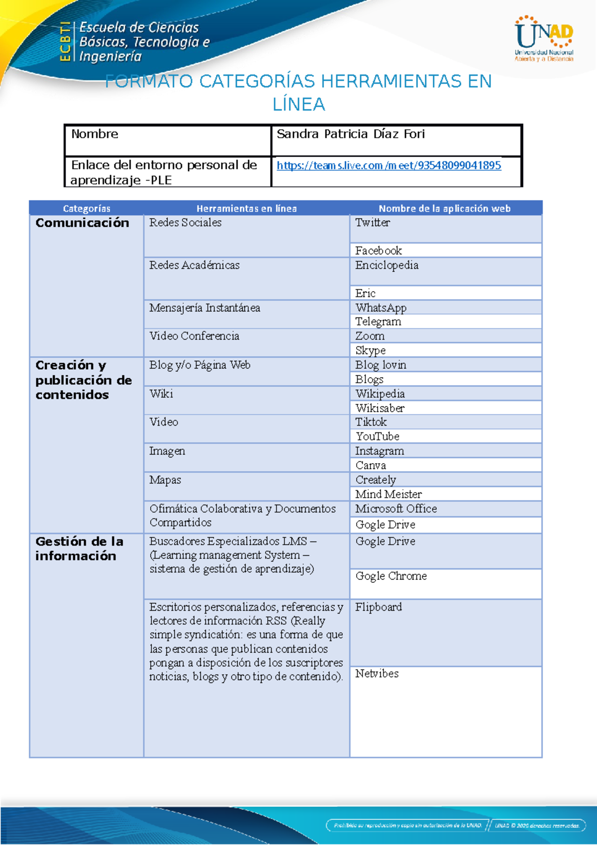 Anexo 4 Tabla PLE-Búsqueda.docx HGD - FORMATO CATEGORÍAS HERRAMIENTAS EN LÍNEA Nombre Sandra ...