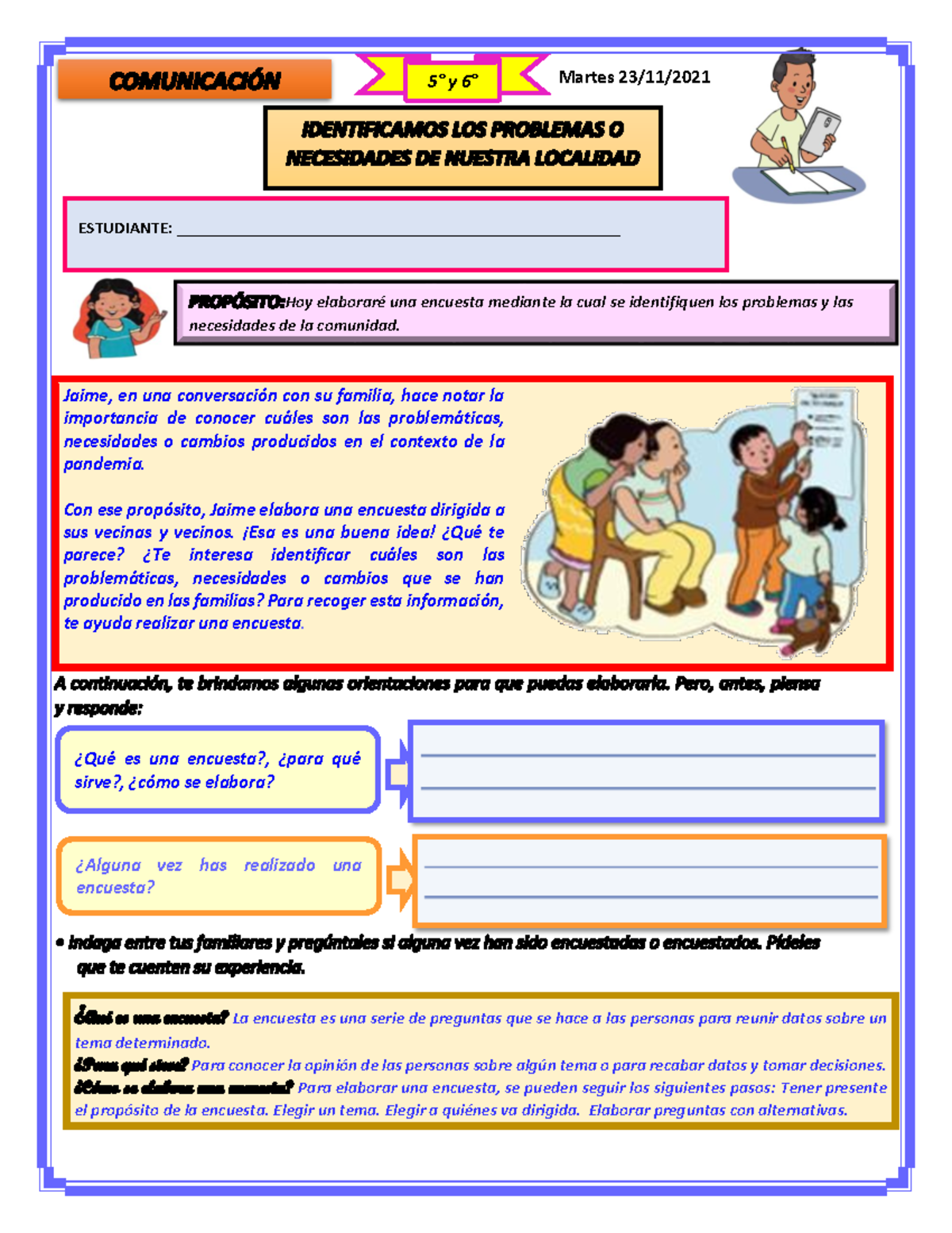 5°A Y B martes 23 - Lee los siguientes textos, luego construye una ...