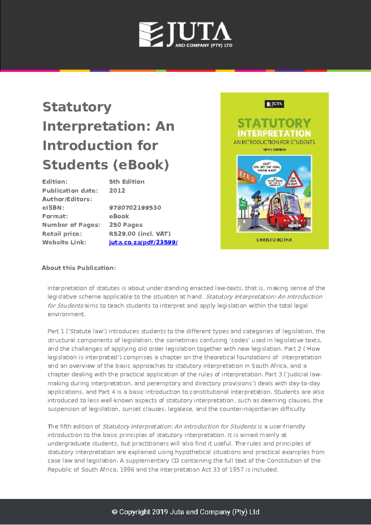 Pdf - interpretation of statutes notes - introduction to law js2 ...