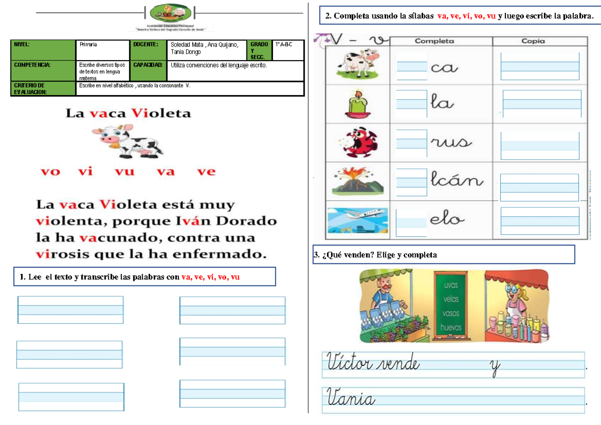 Actividad N 18 - Letra V
