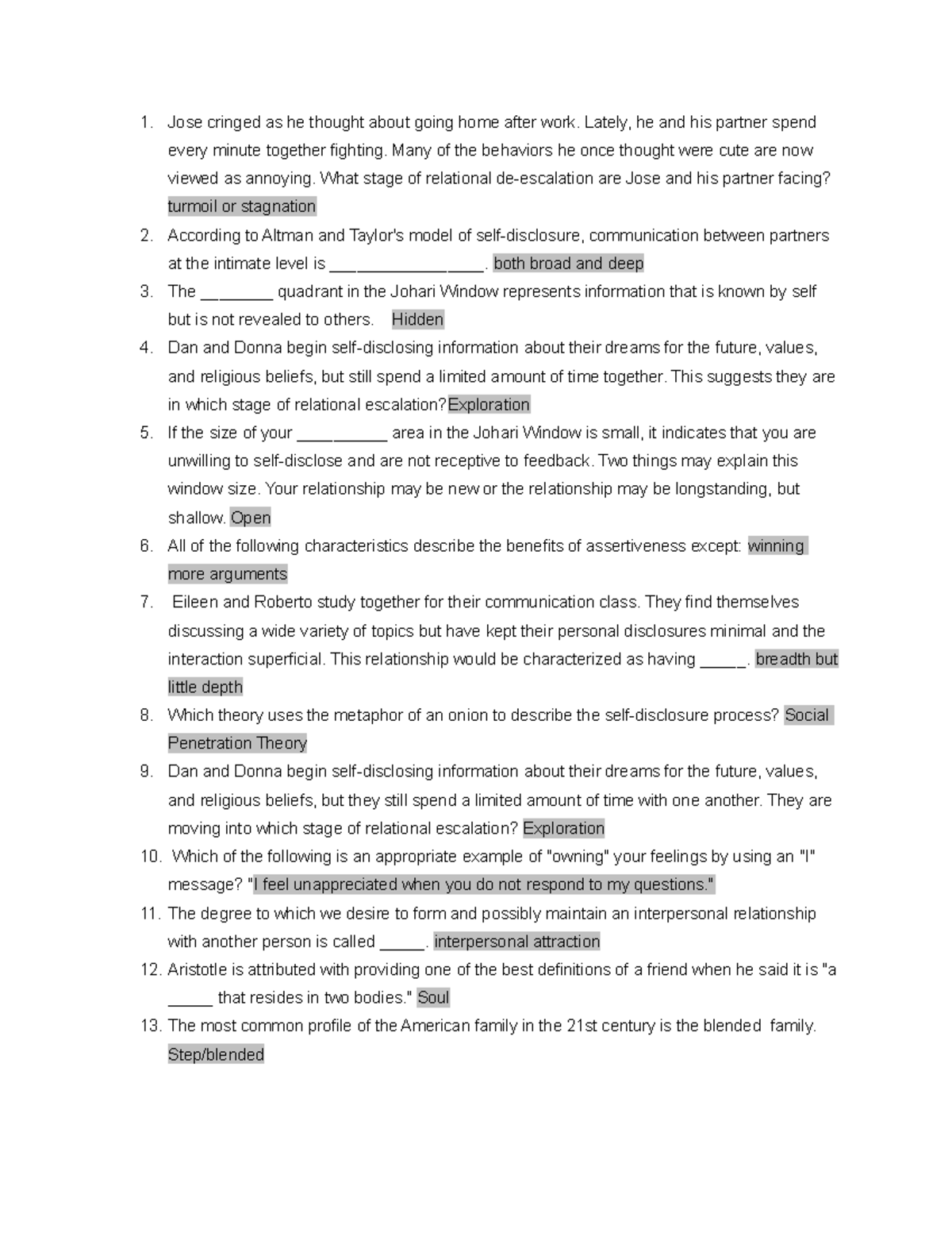 Comm 2025 Chapters 7-8 test and answers - Jose cringed as he thought ...
