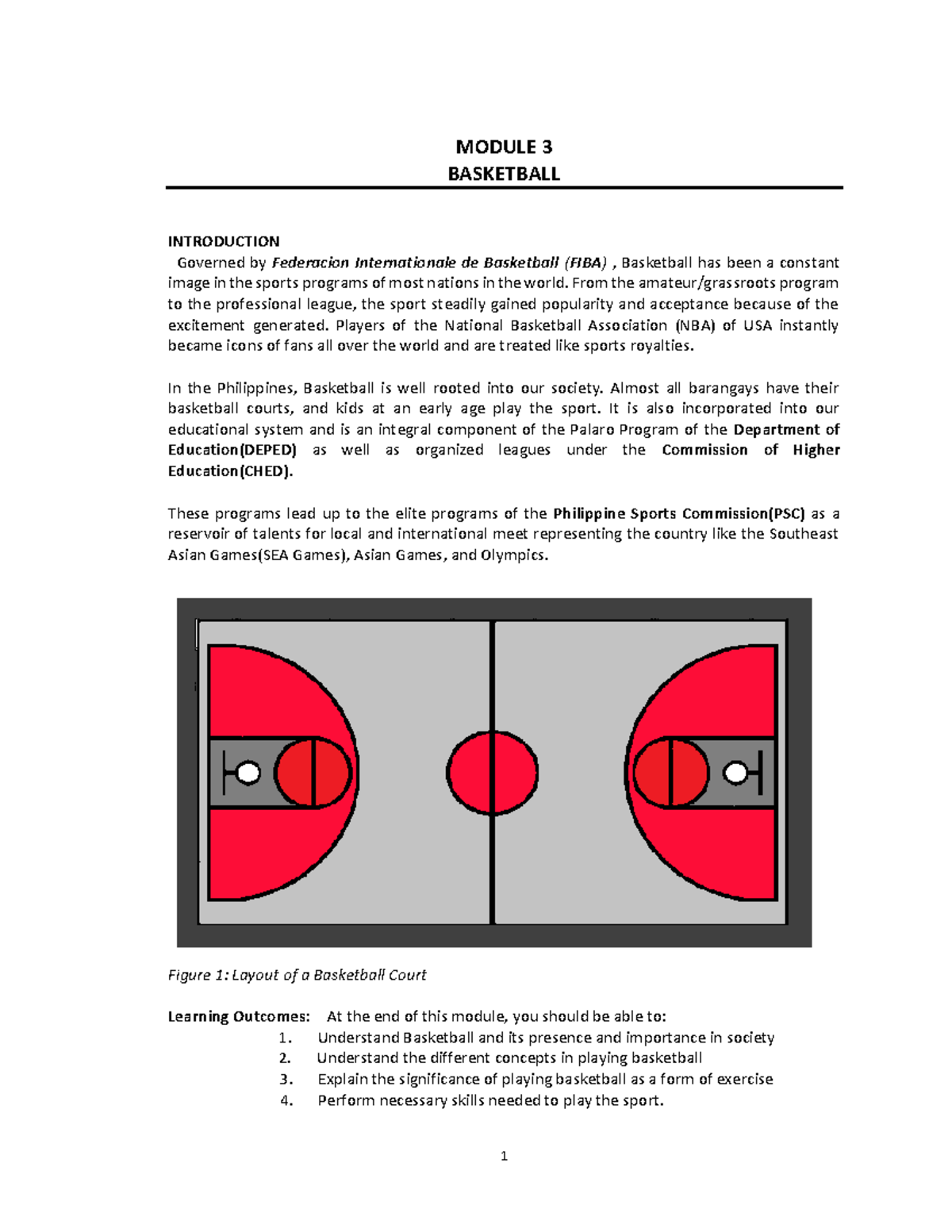 Module 3 in PATH FIT 3 Sports and Games - MODULE 3 BASKETBALL ...