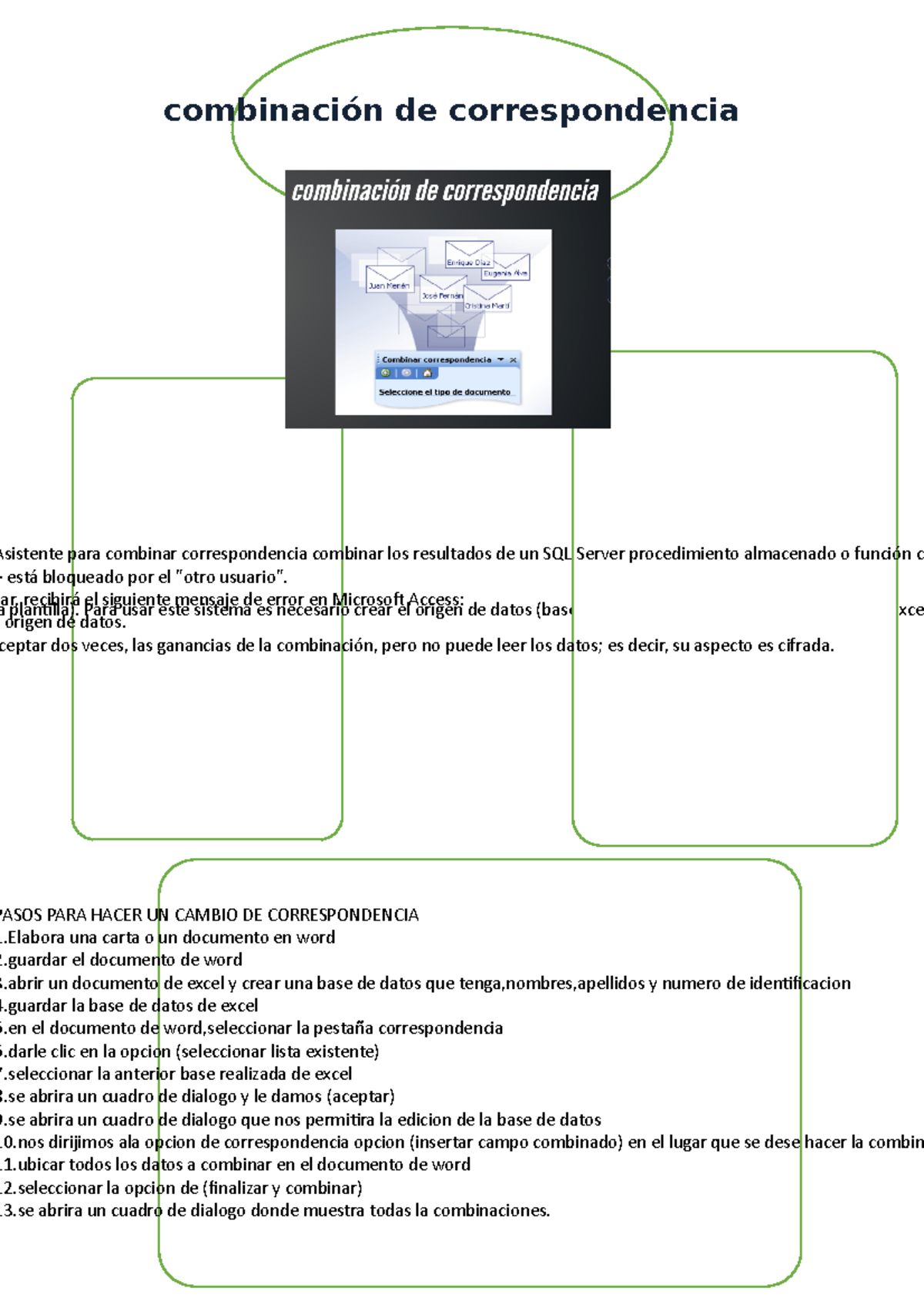 Correspondencia - trabajo de clases - combinación de correspondencia ...