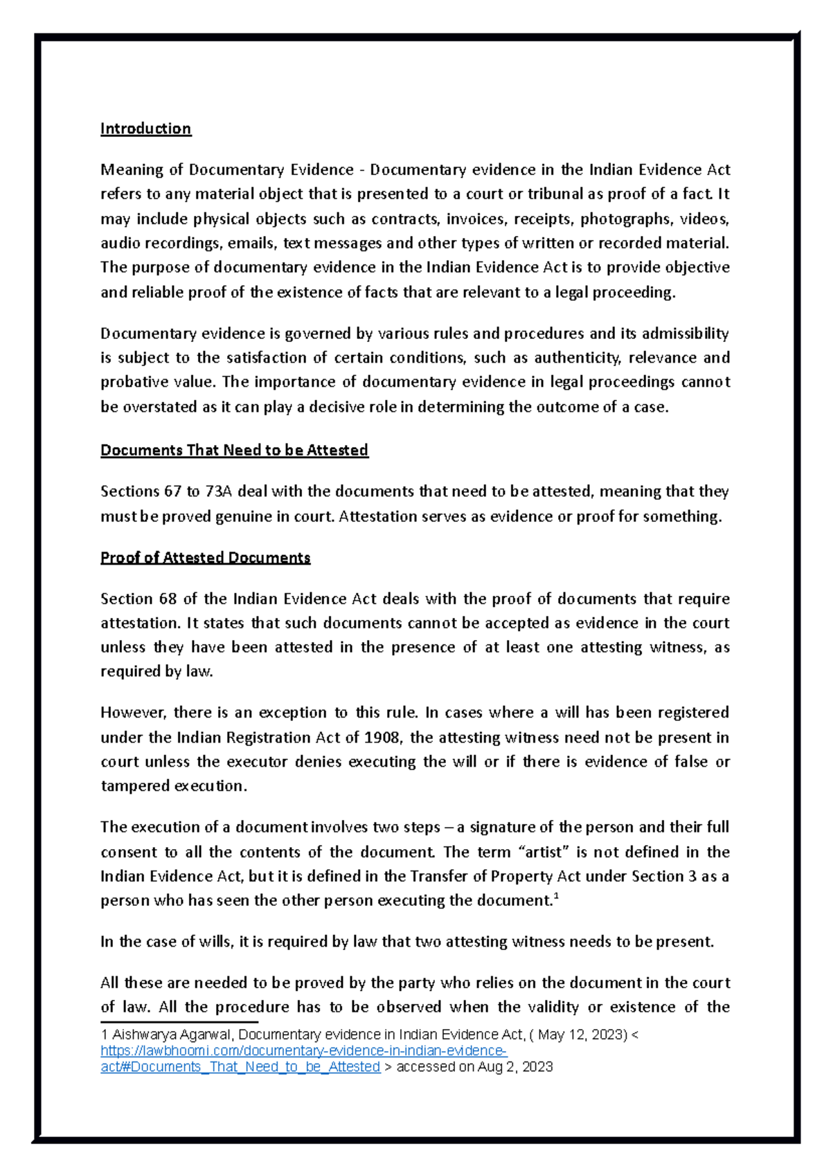 Proof of document needing attestation - Introduction Meaning of ...