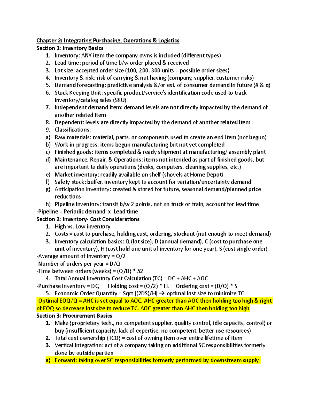 SCM 300-Ch.2 (Autosaved) - Chapter 2: Integrating Purchasing ...