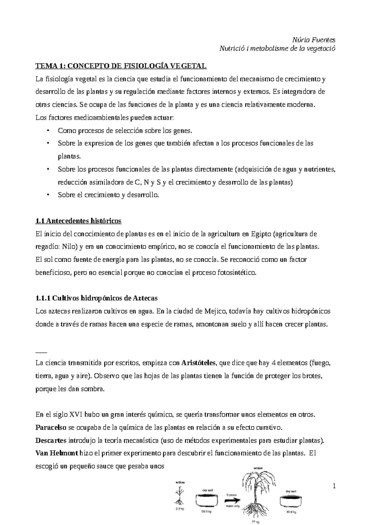 Tema 1: Concepto de fisiologia vegetal - Fuentes i metabolisme de la ...