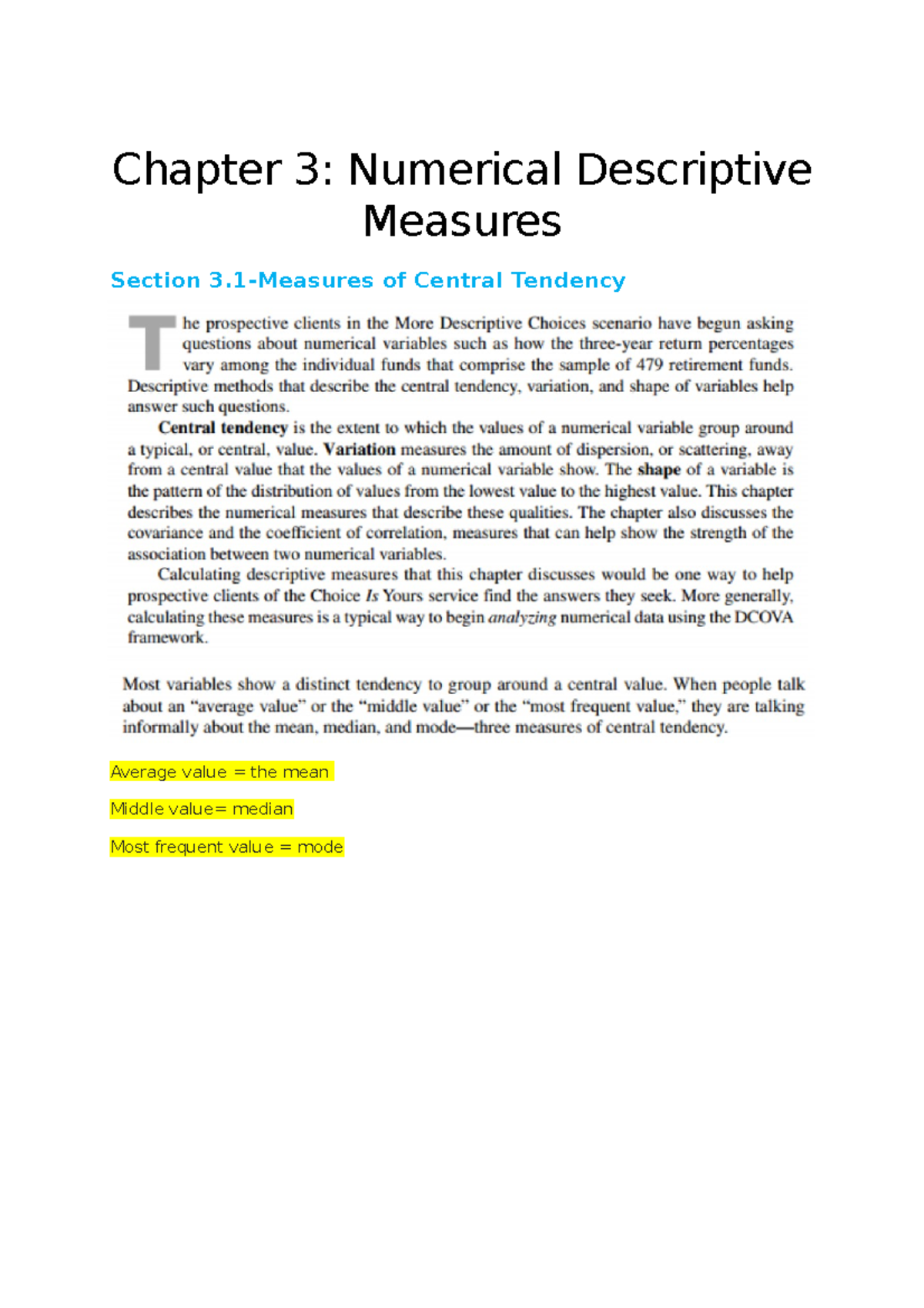 1. Module - Files - Introduction To Statistics - Chapter 3: Numerical Descriptive Measures ...